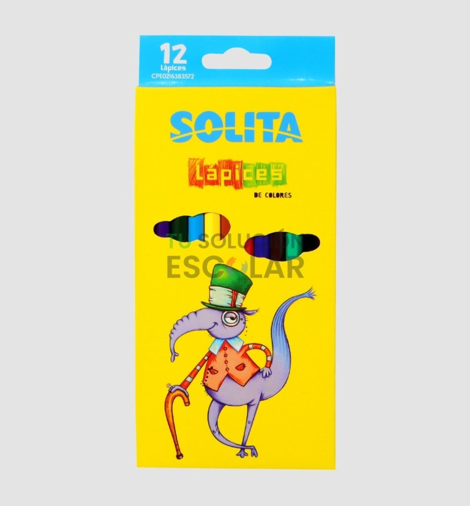 12 Lápices de colores - Solita - Tu Solución Escolar